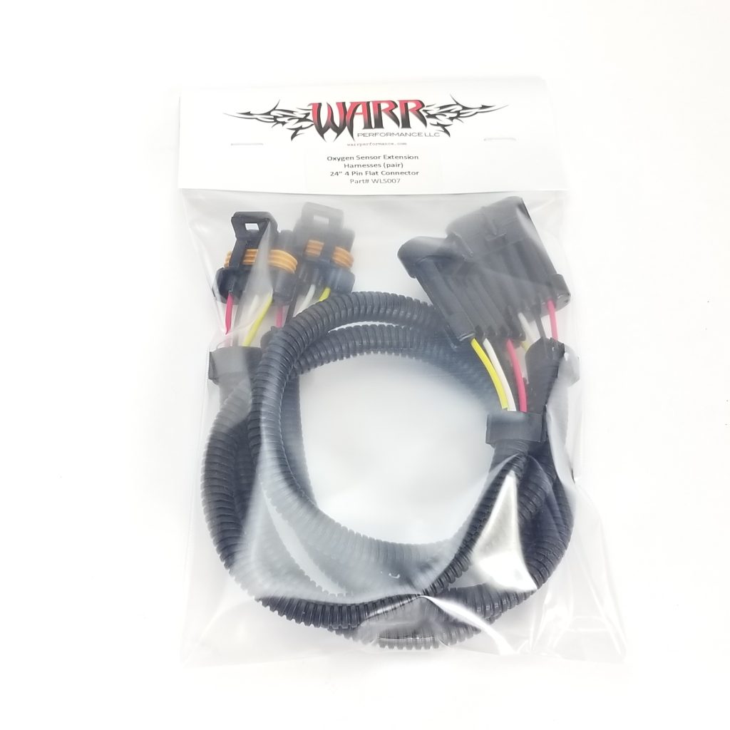 Two 24" GM LS1 Oxygen O2 Sensor Extension Harnesses- 4 Wire Flat ...