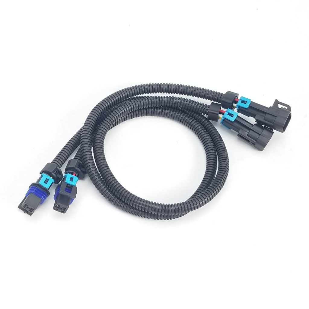 Two GM Black Square Connector 4 Pin LS1 24" O2 Oxygen Sensor Extension ...