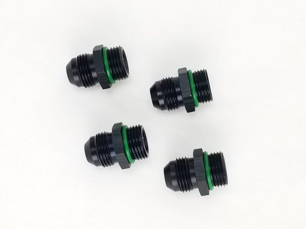 Fuel Rail Fitting Kit 4 -8AN adapters - For Holley or Other -8ORB Rails ...