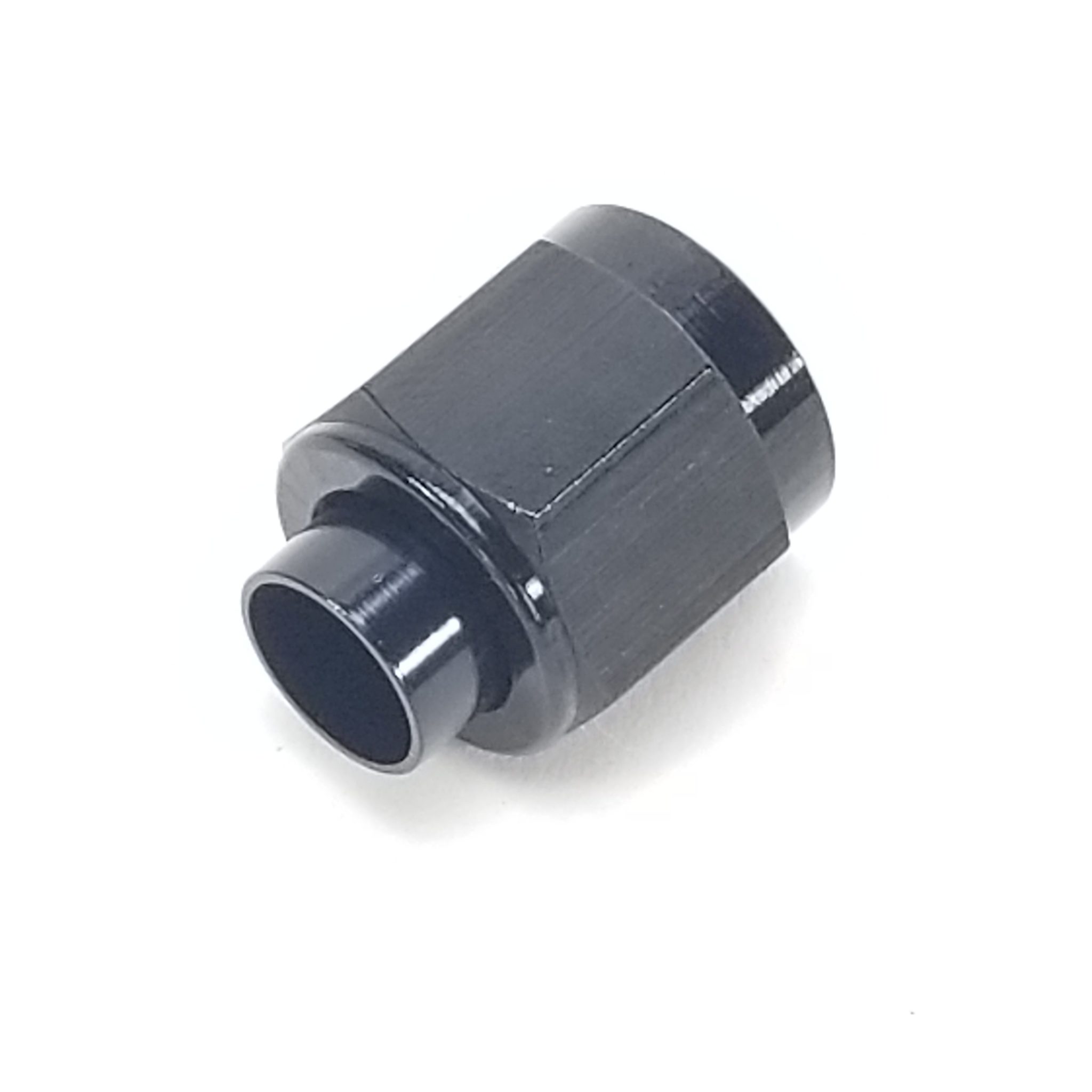 -6AN Tube Nut & Sleeve - Pair - Black Anodized - 47-0016