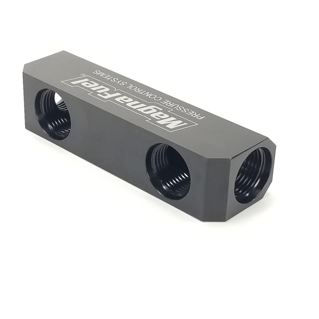 Dual Pump or Regulator Fuel Log -10 ORB - Magnafuel MP-7600-02-BLK