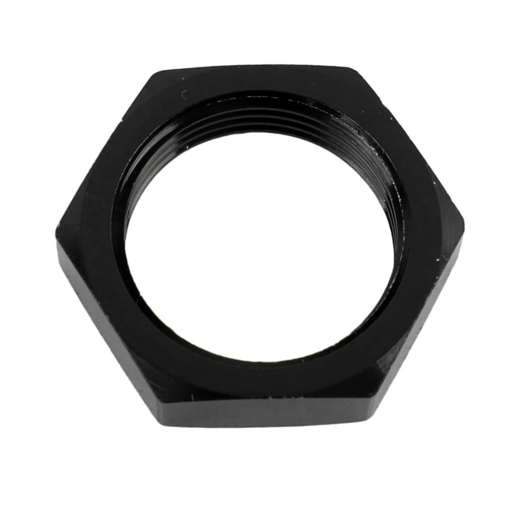-16AN Bulkhead Nut - Black - Fragola 492416-BL - WARR Performance LLC