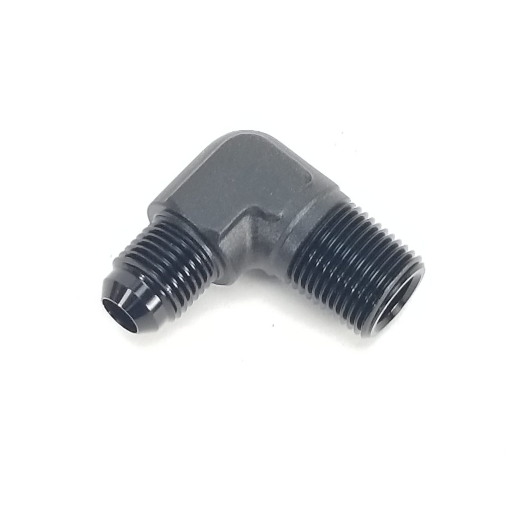 -6AN to 3/8" NPT 90 Degree Adapter - Vibrant 10258